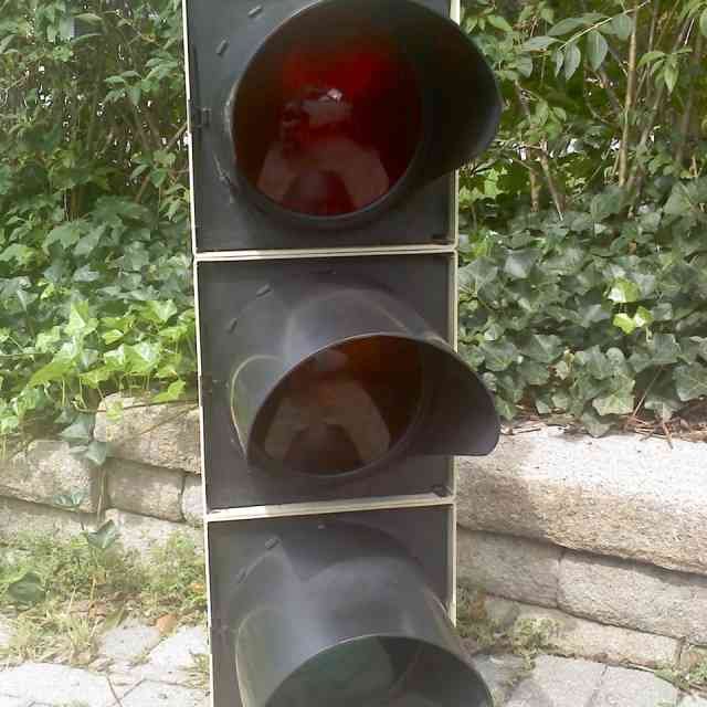 Real traffic lights in my collection make great conversation pieces
