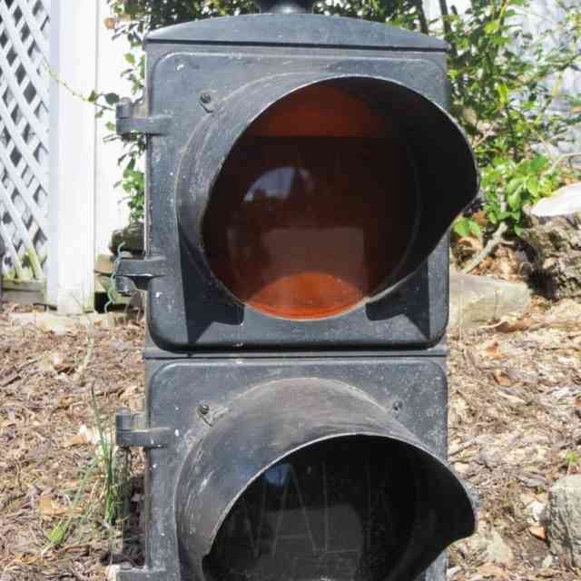 Real traffic lights in my collection make great conversation pieces