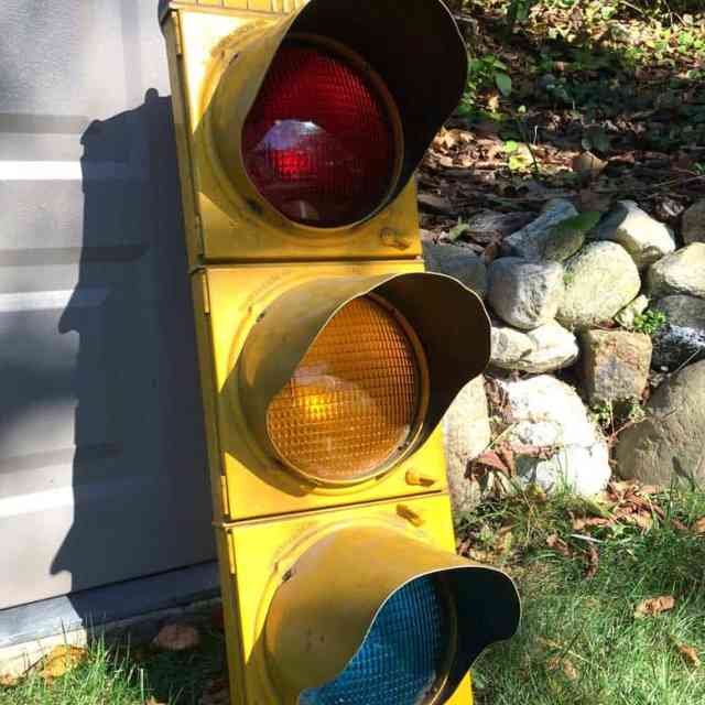 Real traffic lights in my collection make great conversation pieces